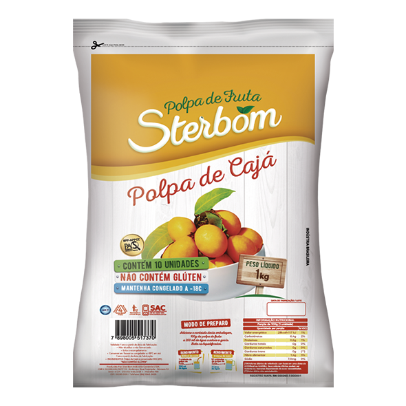 Polpa de fruta sabor cajá – Ster Bom - Feito Potiguar | Valorizando a ...